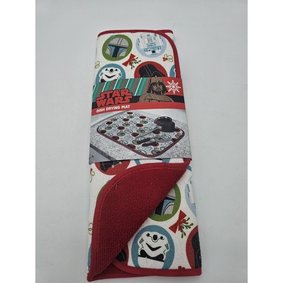 Disney | Kitchen | Star Wars Mandalorian Dish Drying Mat Christmas ...